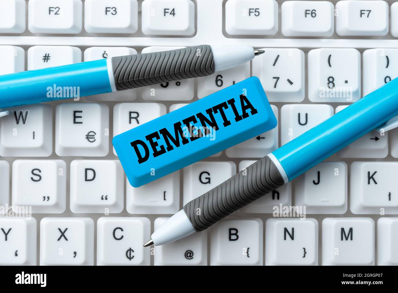 Hand writing sign Dementia. Business concept the general word for ...