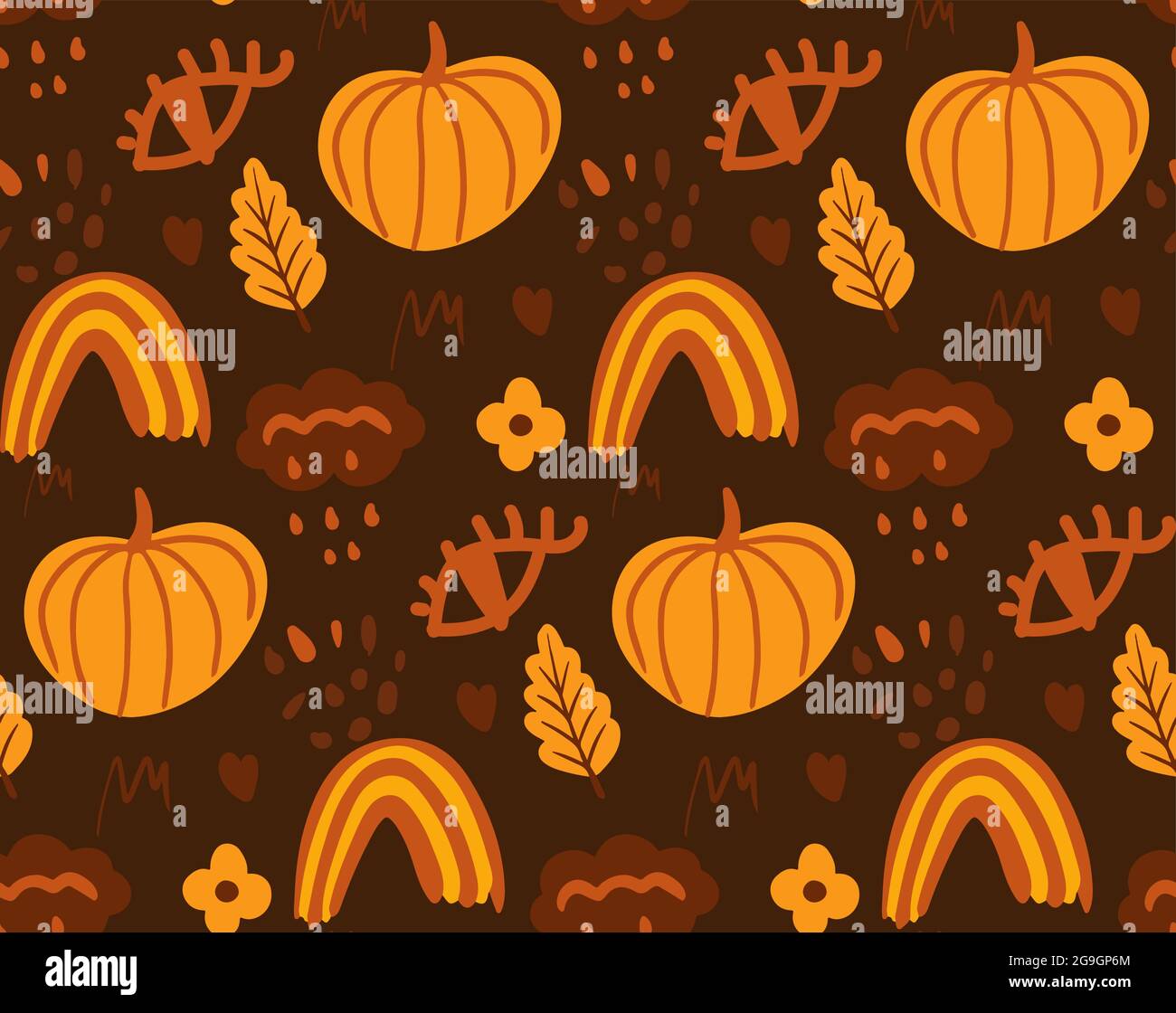 Boho abstract autumn seamless pattern. Bohemian print creative ...