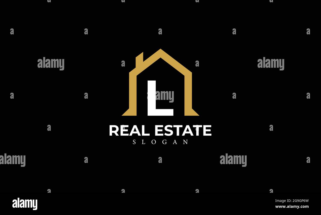 Alphabet L Real Estate Monogram Vector Logo Design, Letter L House Icon ...