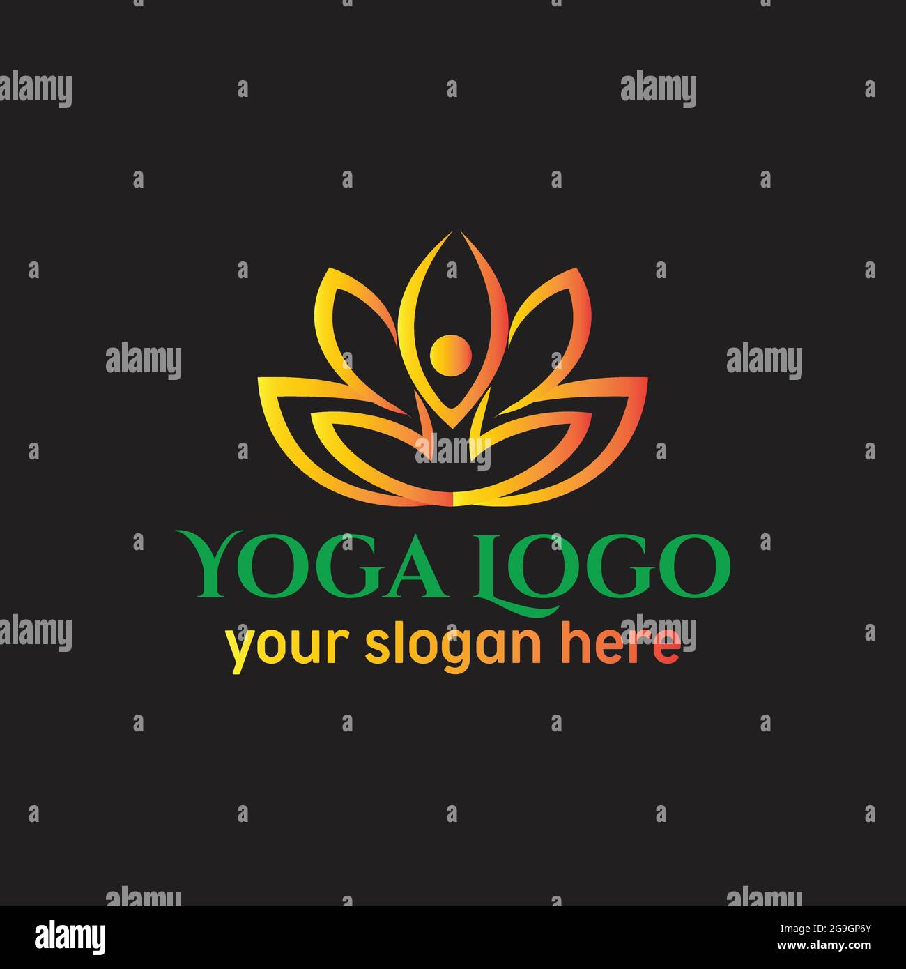 Lotus Yoga women Logo Vector Design exclusive design inspiration Stock ...