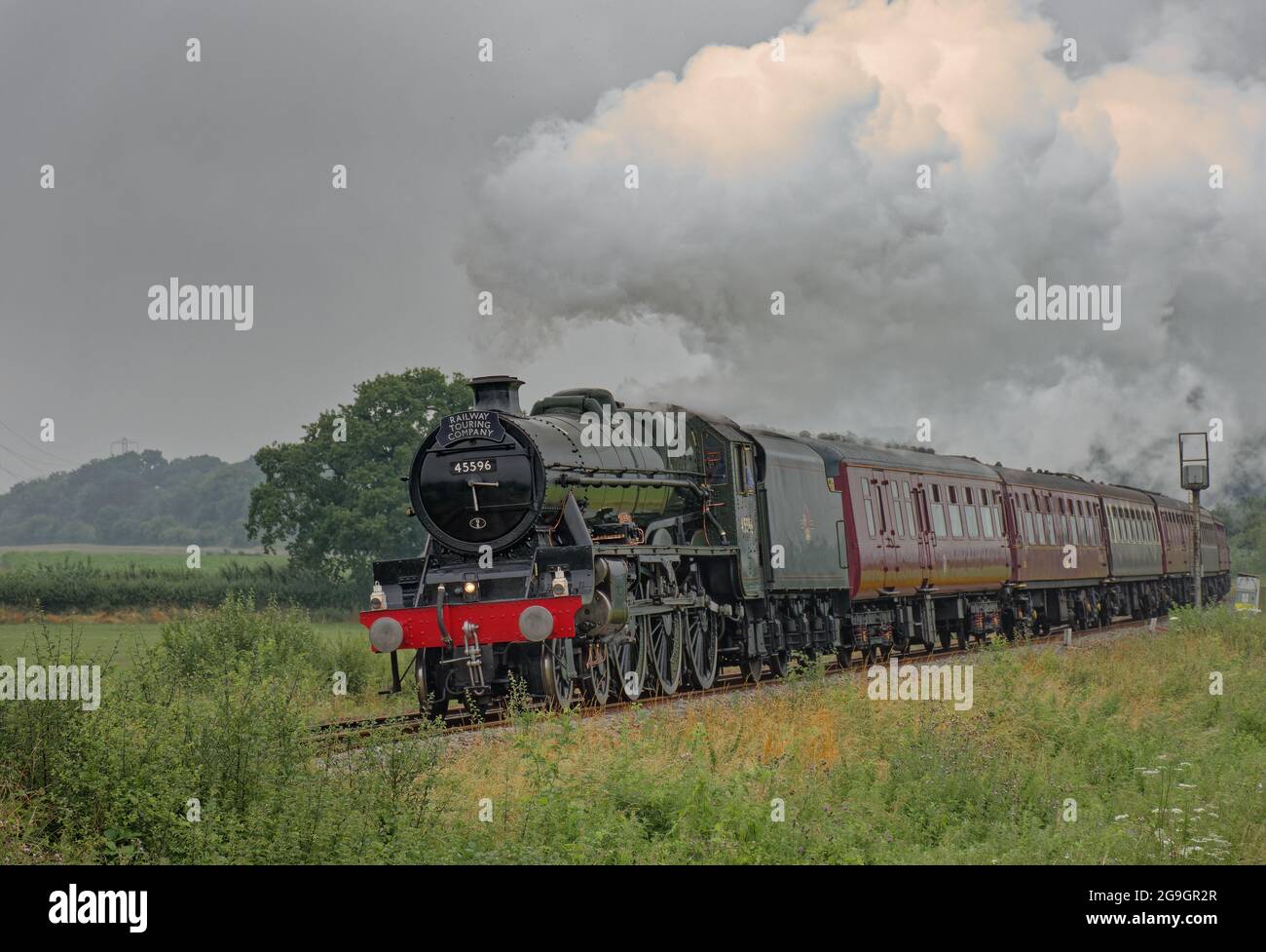 45596 'Bahamas' steam train West Somerset Steam Express Stock Photo - Alamy