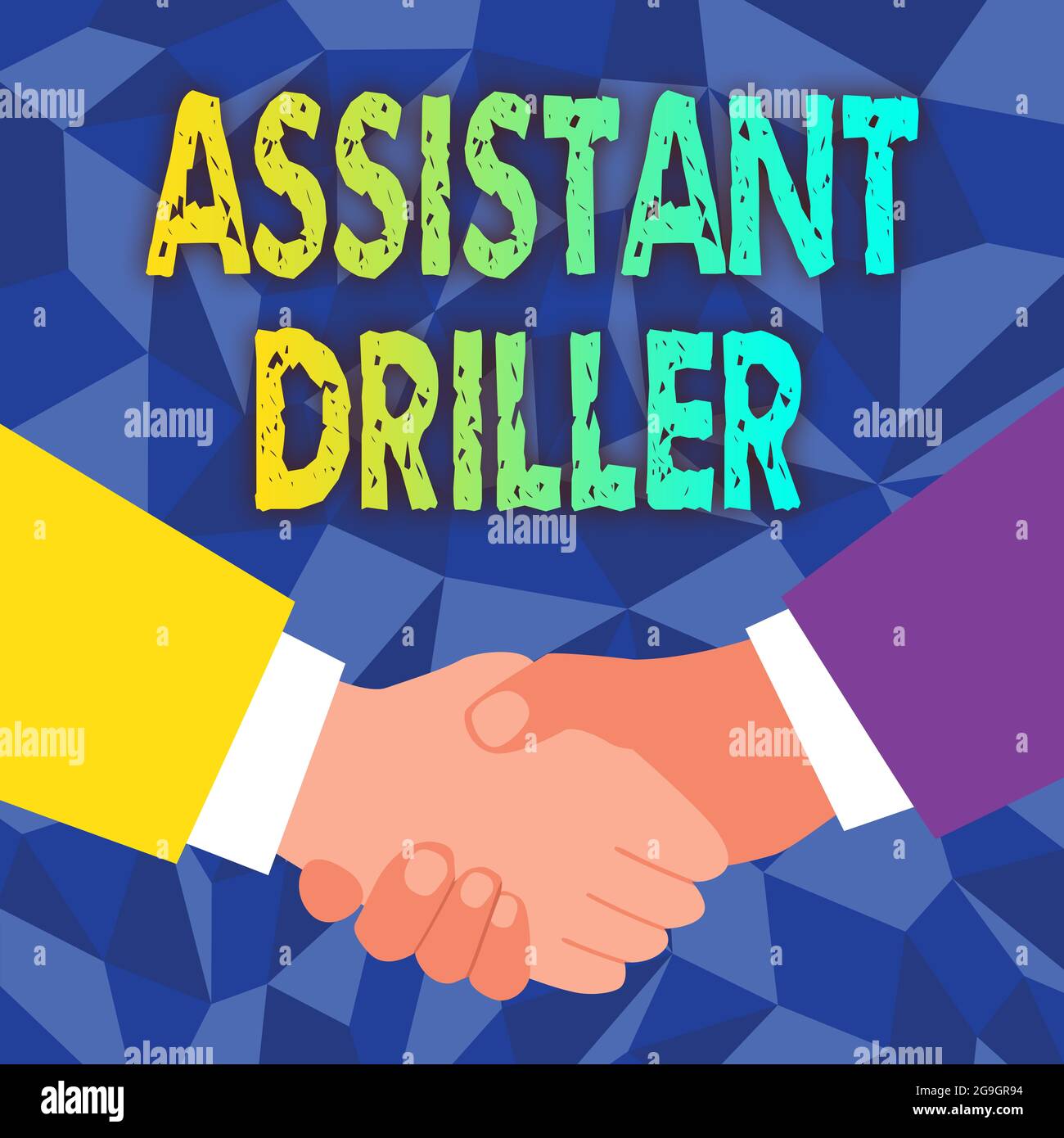 Text showing inspiration Assistant Driller. Word for to aid and assist ...