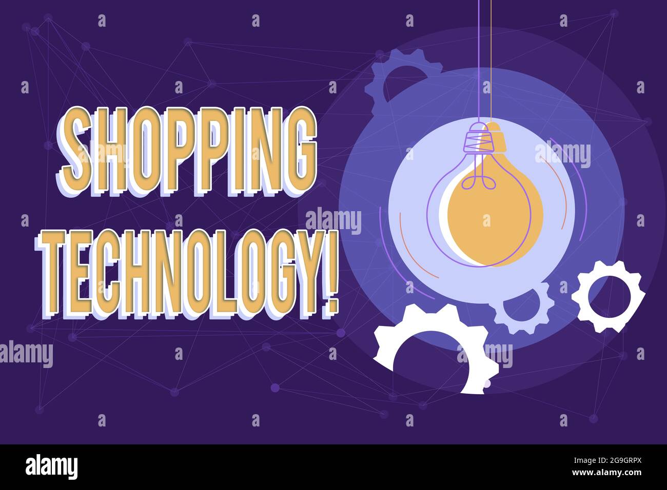 Conceptual caption Shopping Technology. Business approach advancing ...