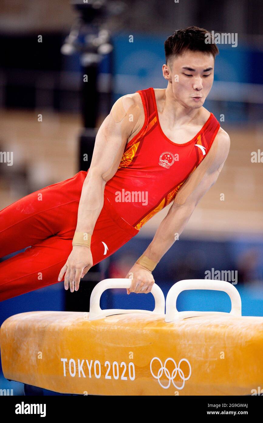 TOKYO, JAPAN - JULY 26: Wei Sun of China competing on Men's Team Final ...