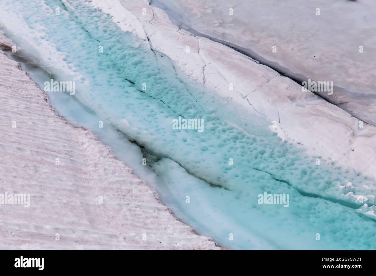 Melting glacier ice and water stream Stock Photo - Alamy