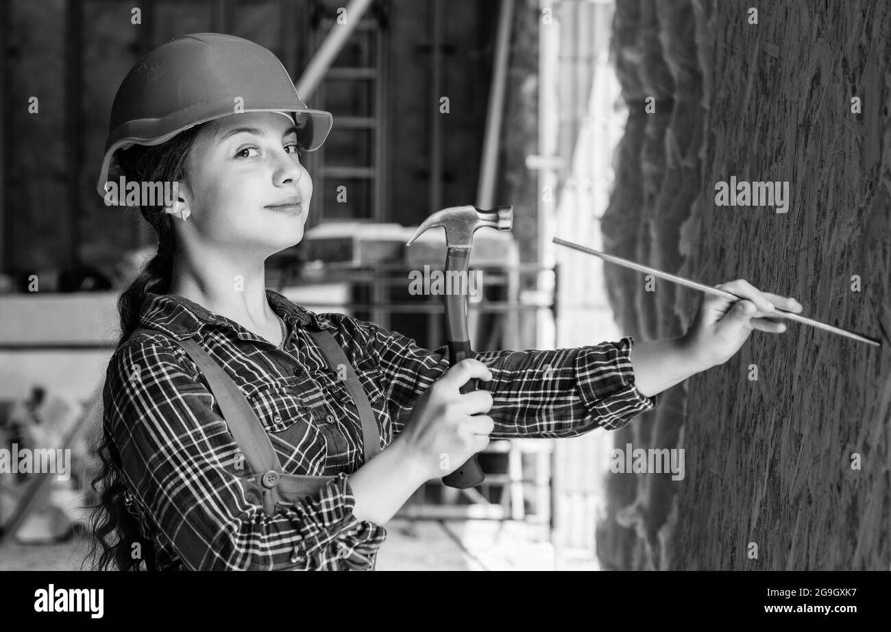 best repairer ever. learning to use hammer. hammering. she is good ...