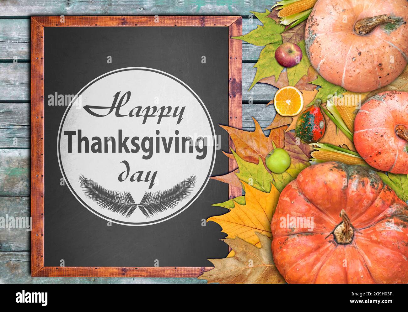 Wooden frame fruits thanksgiving hi-res stock photography and images ...