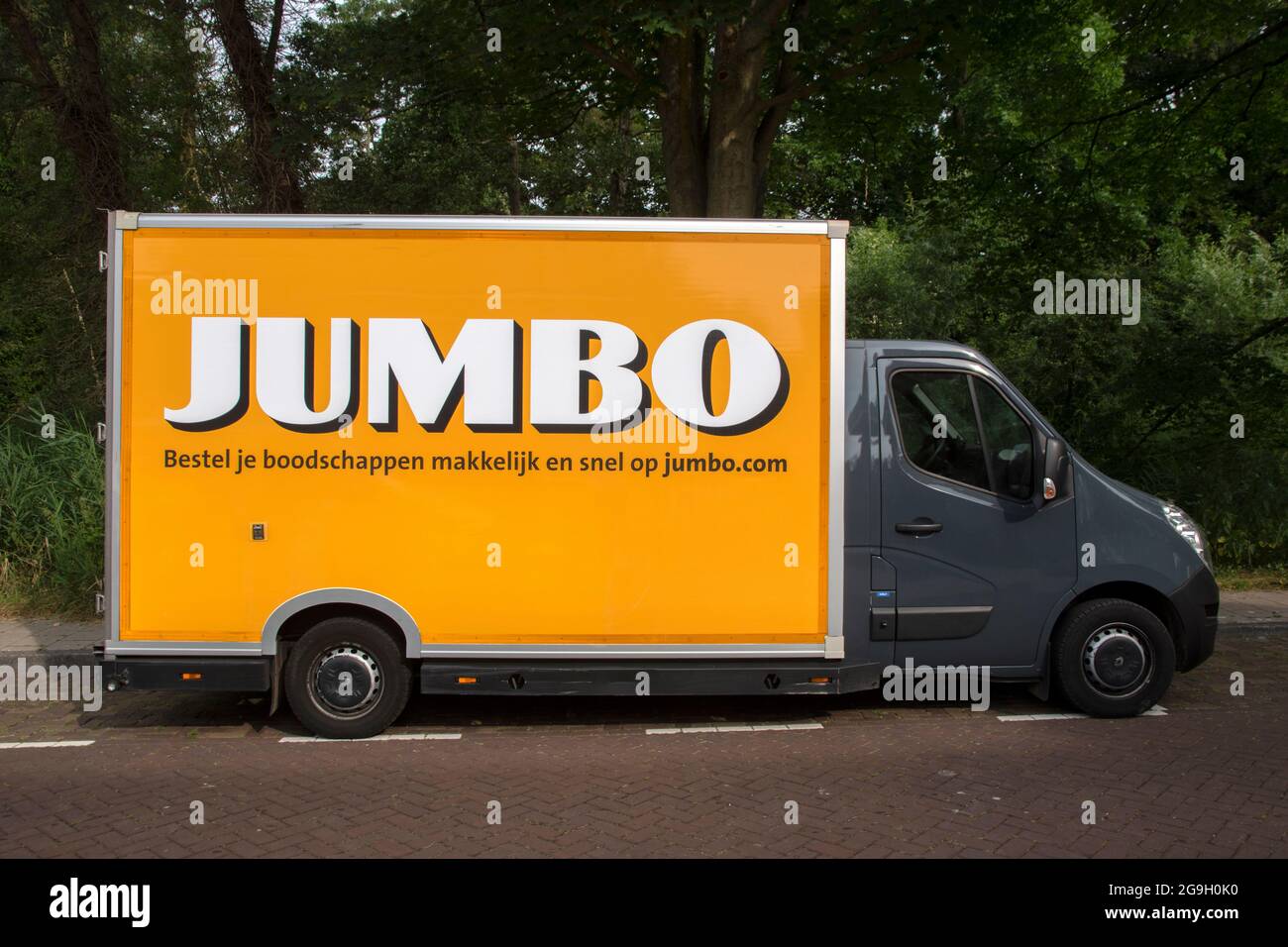 Side View Jumbo Company Truck At Amsterdam The Netherlands 25-7-2021 ...