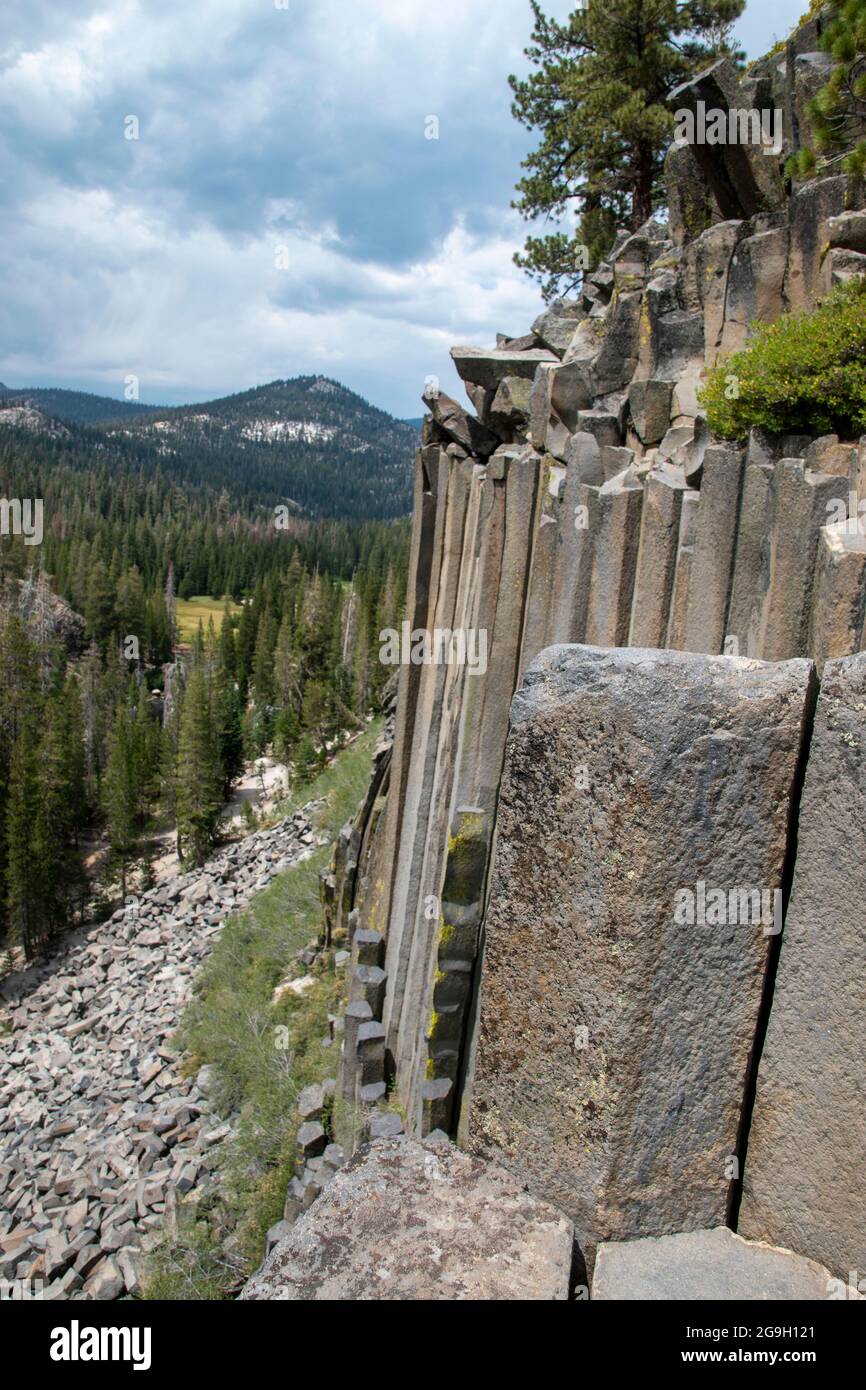 Devil's Postpile National Monument features unique basalt formations ...