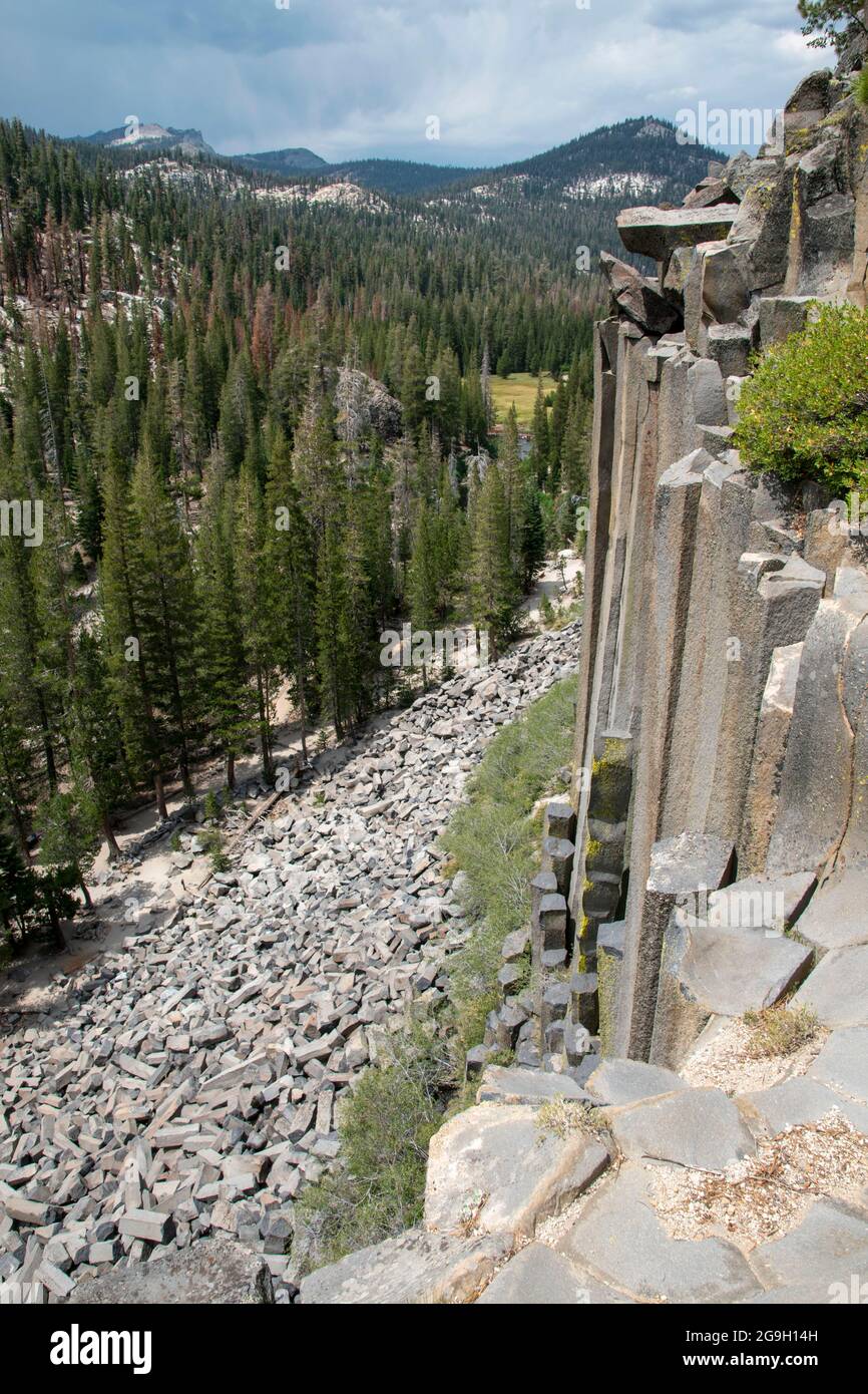 Devil's Postpile National Monument features unique basalt formations ...