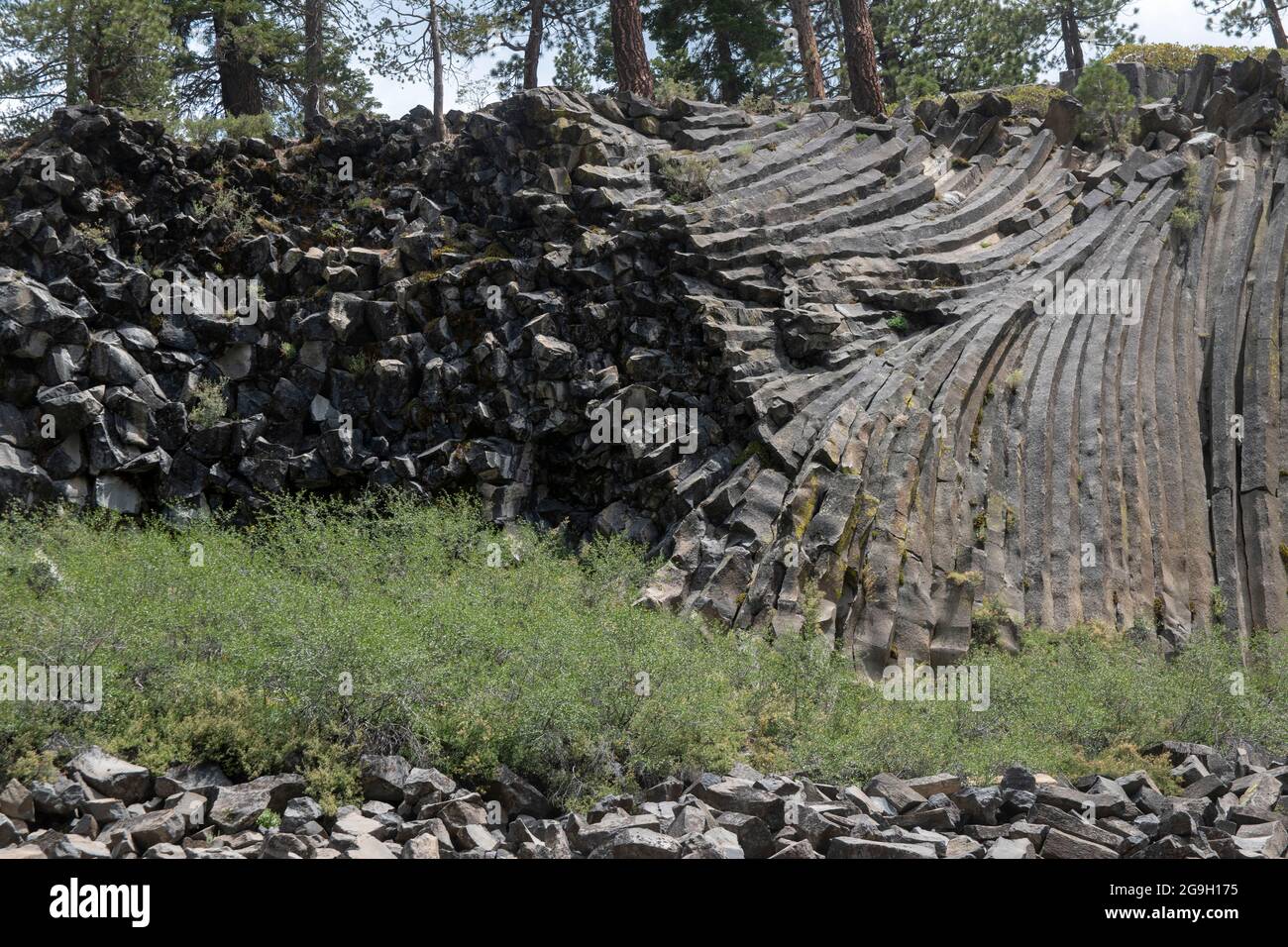 Devil's Postpile National Monument features unique basalt formations ...
