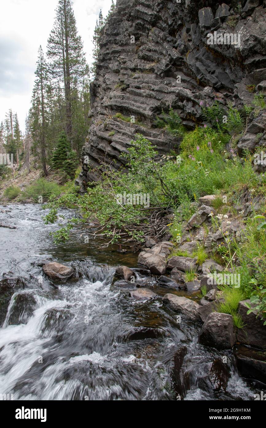 Devil's Postpile National Monument features unique basalt formations ...