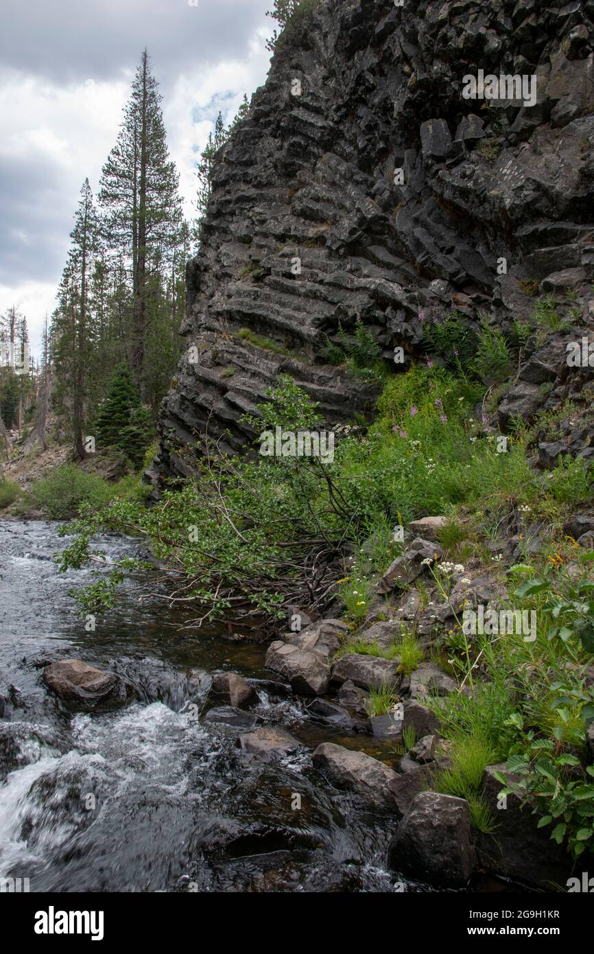Devil's Postpile National Monument features unique basalt formations ...