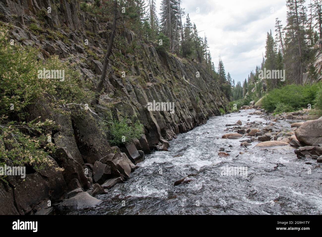 Devil's Postpile National Monument features unique basalt formations ...