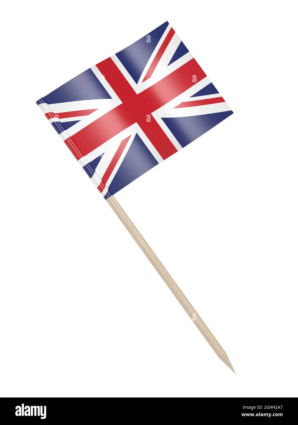 United Kingdom small paper flag, isolated on white background Stock ...