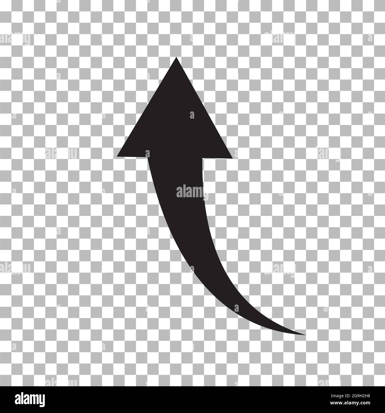 Upward icon on transparent background. Upward transparency logo. flat ...