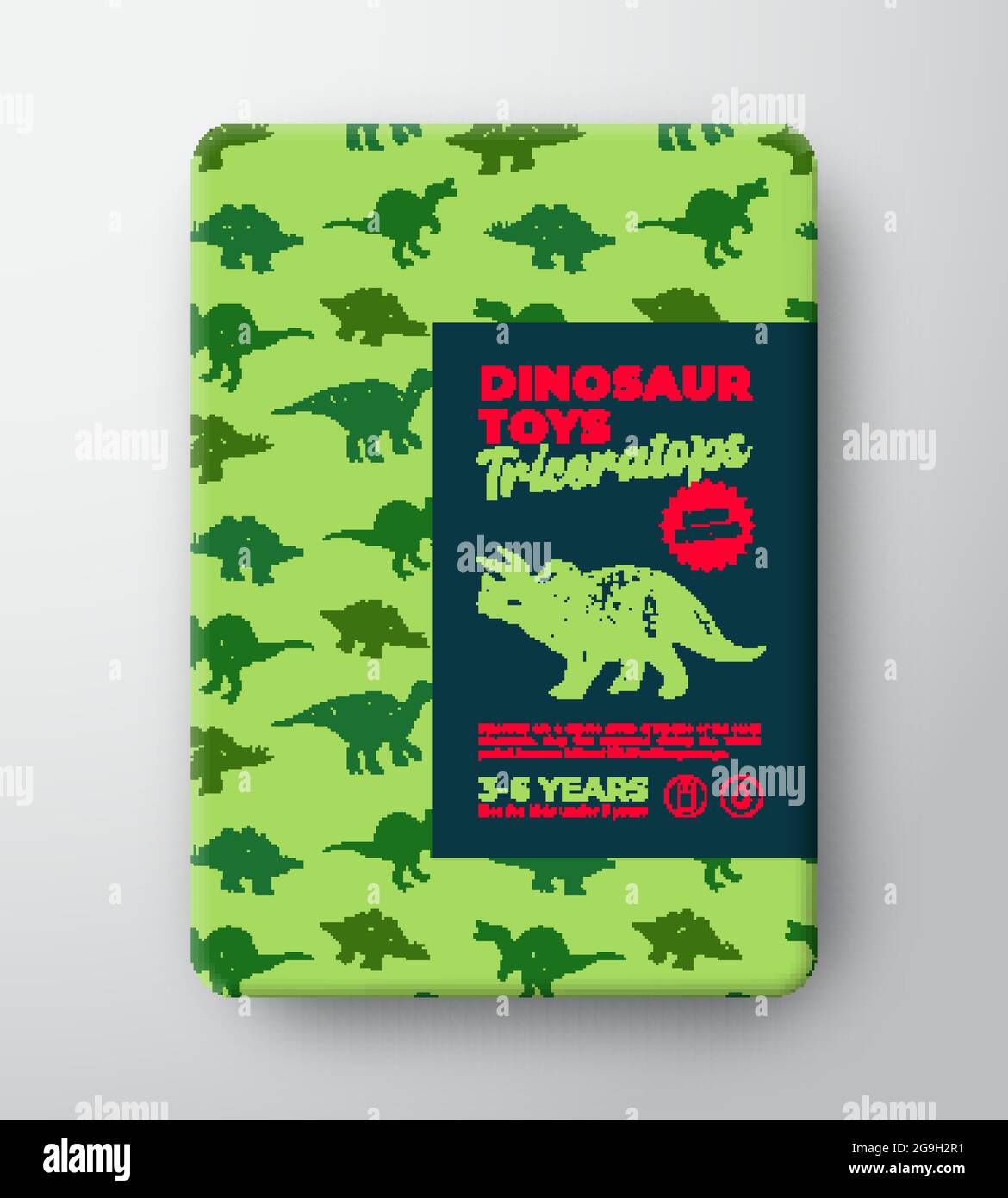 Dinosaur Toys Label Template. Abstract Vector Packaging Design Layout ...