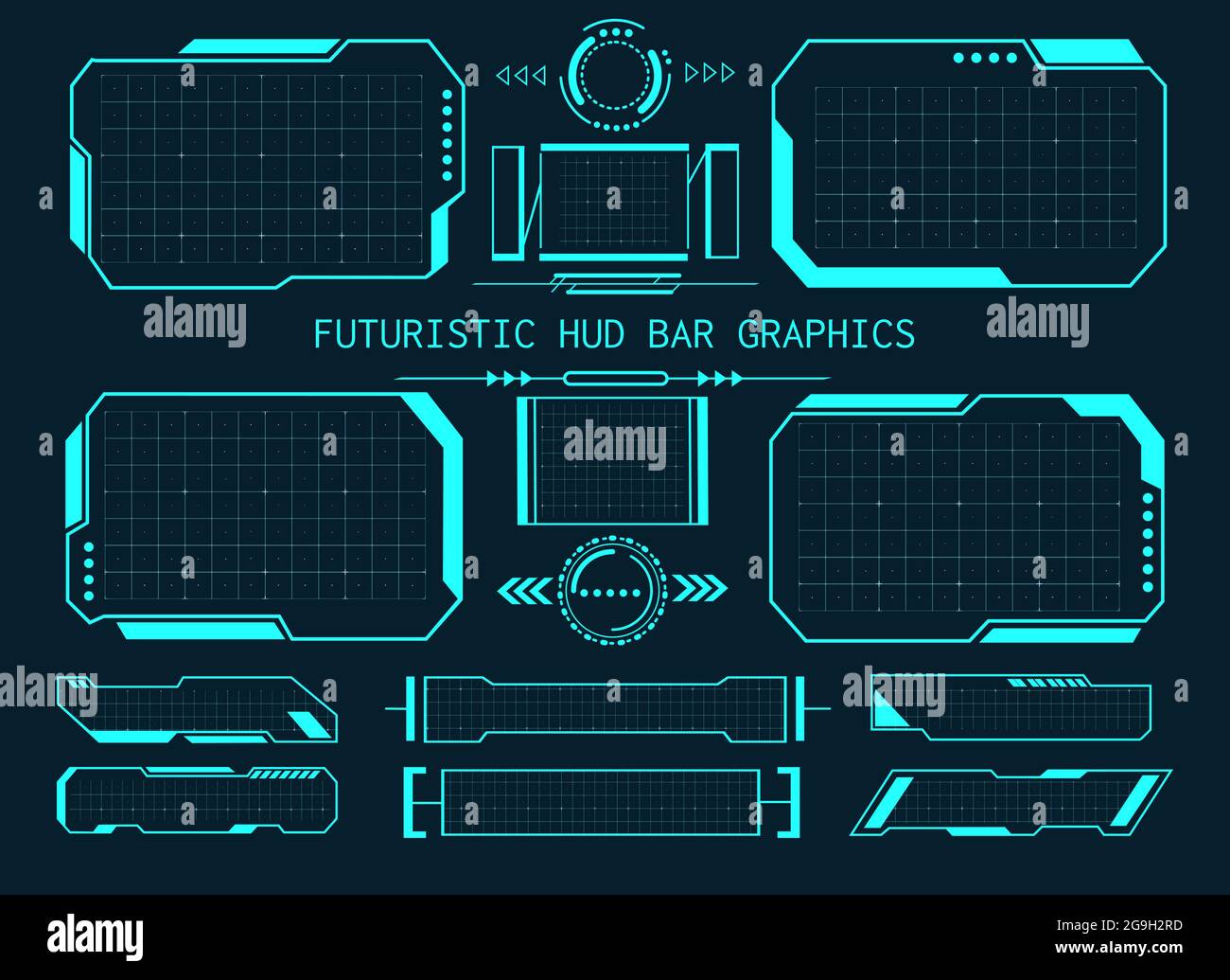 Futuristic hud bar graphics Stock Vector Image & Art - Alamy