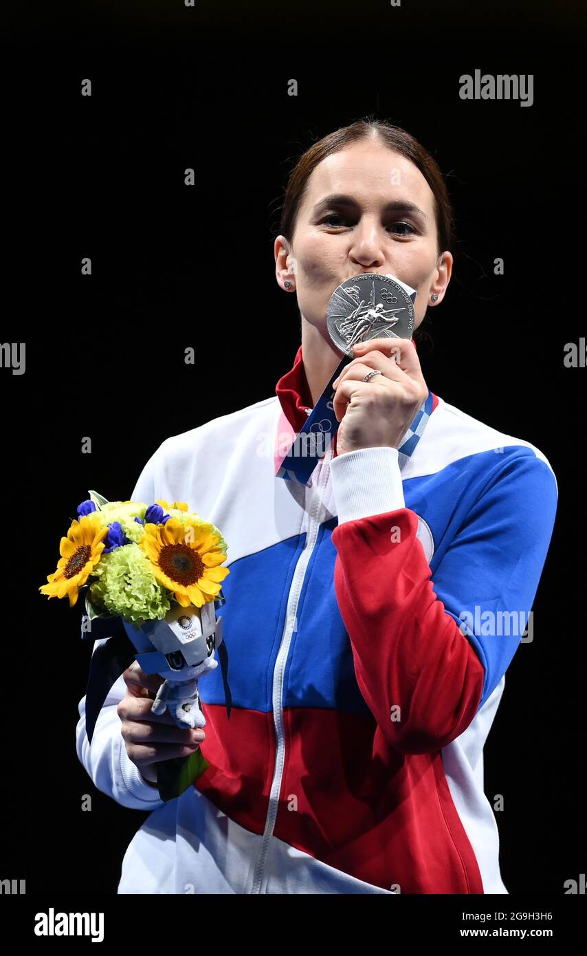 Tokyo, Japan. 26th July, 2021. Sofya Velikaya of ROC poses during the ...