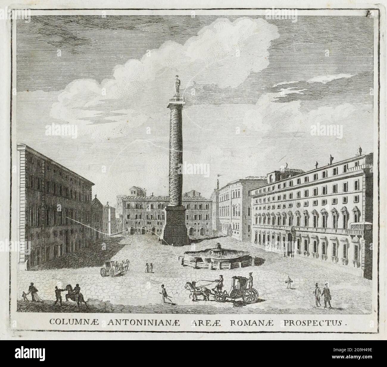 La colonna Antonina, frühere Antoninus-Pius-Säule im antiken Rom ...