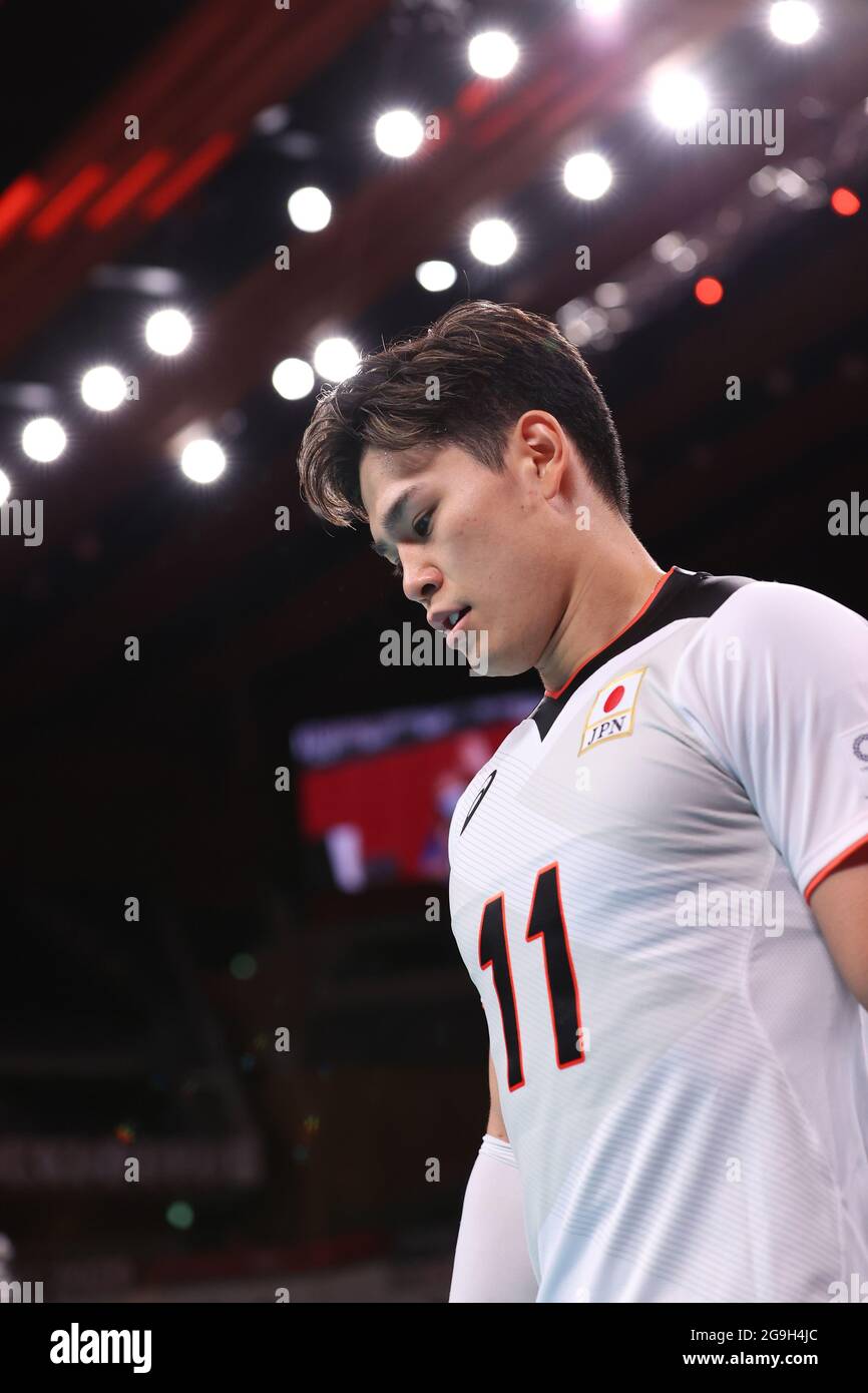 Tokyo, Japan. 26th July, 2021. Yuji Nishida (JPN) Volleyball : Men's Preliminary round pool A ...