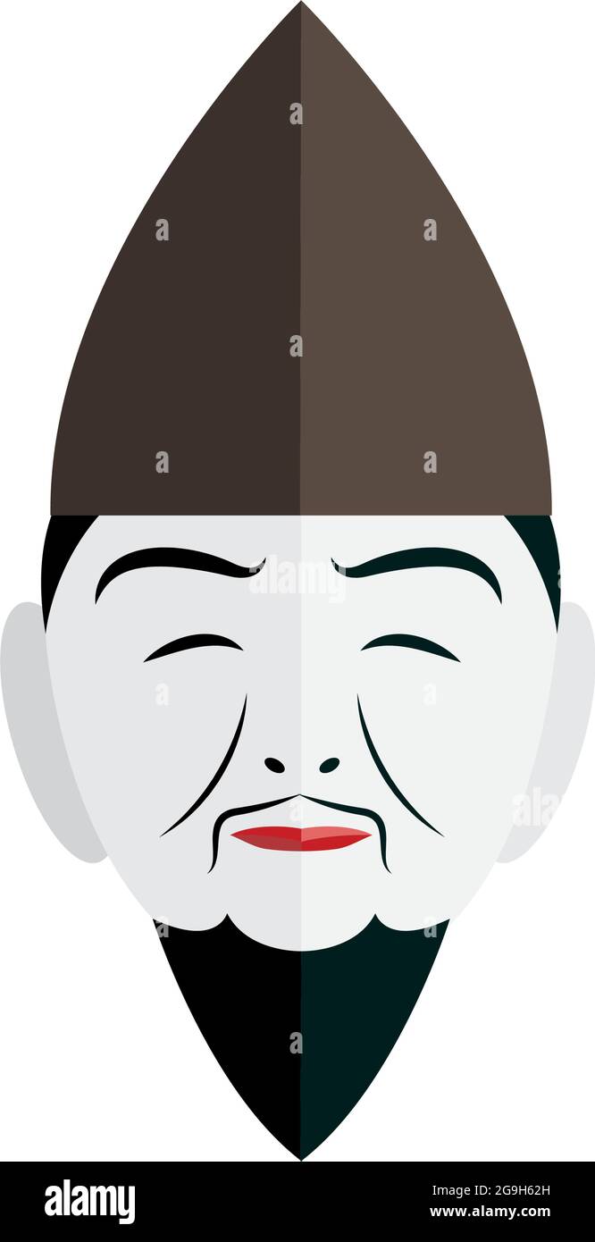 south korean man face on white background Stock Vector Image & Art - Alamy