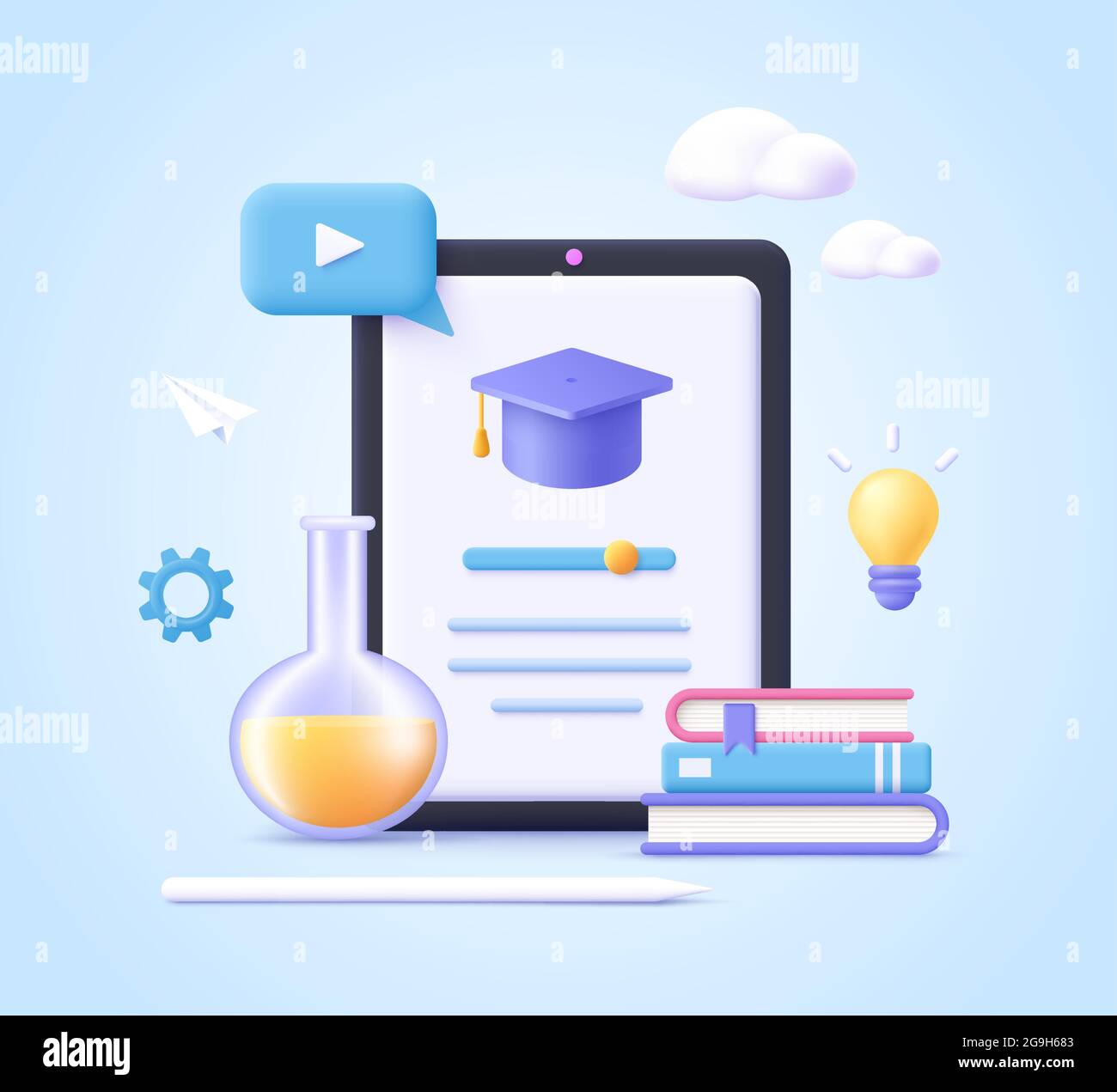 Concept of mobile learning, e-learning and online courses application ...