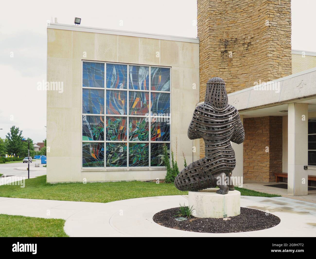 LAWRENCE, UNITED STATES - Jul 10, 2021: The Moses statue outside of the ...