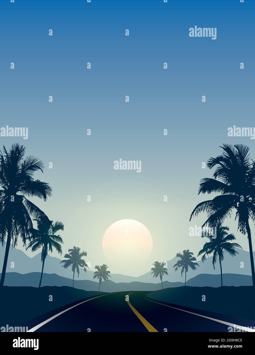 Palm beach road Stock Vector Images - Alamy