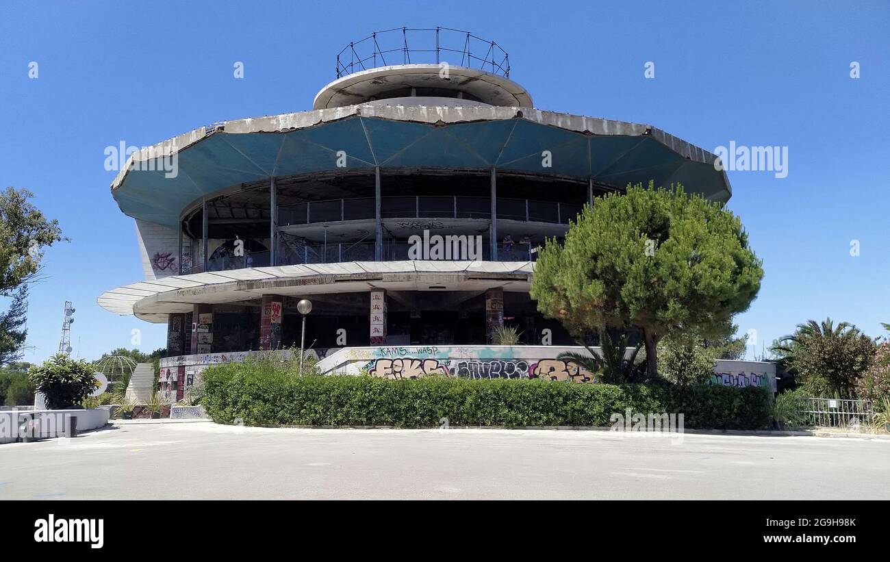 Skeleton of the abandoned, once iconic, 1960s restaurant in the ...