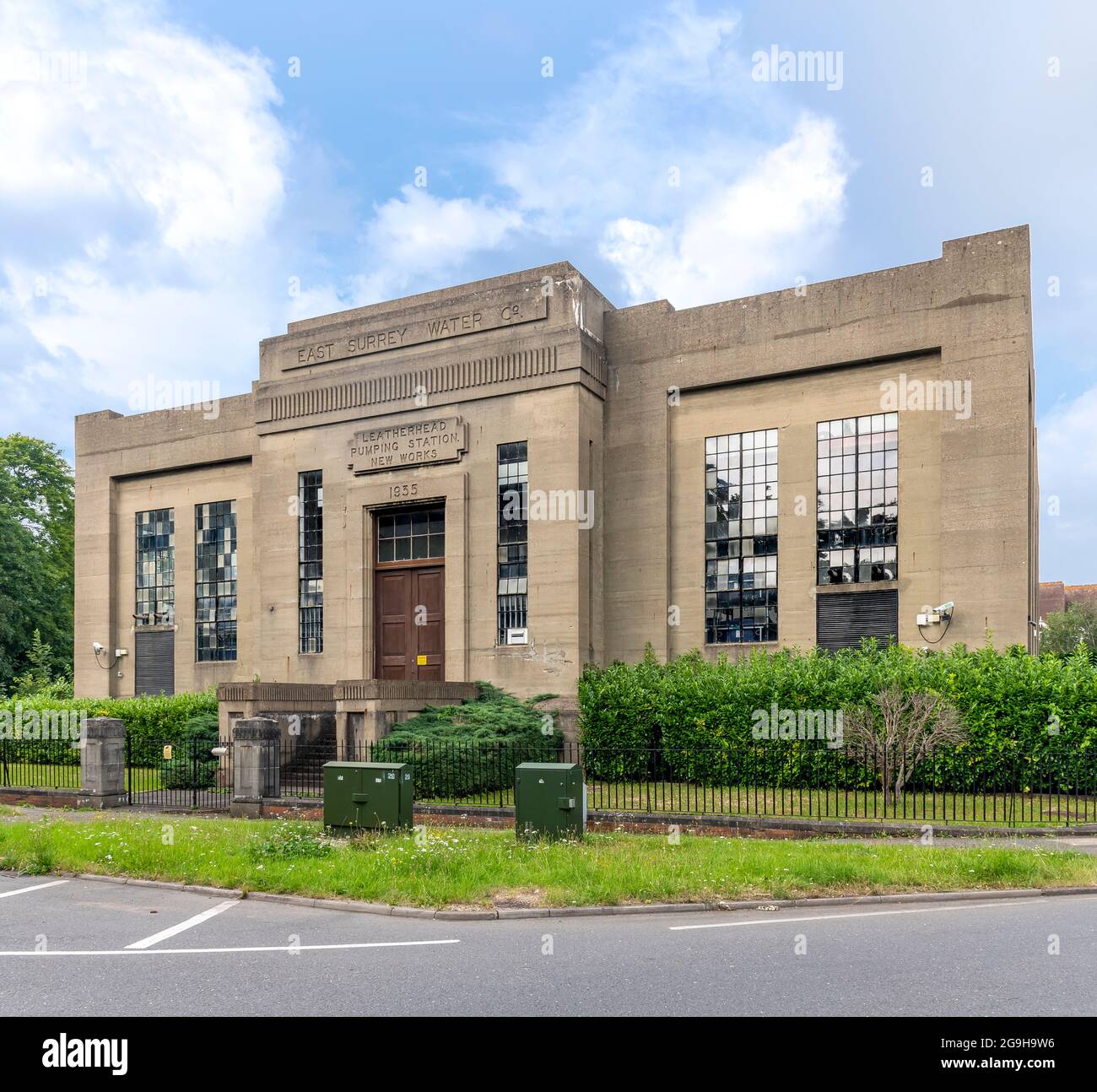 Leatherhead Pumping Station. Built in Modernist Art Deco style. Used to ...