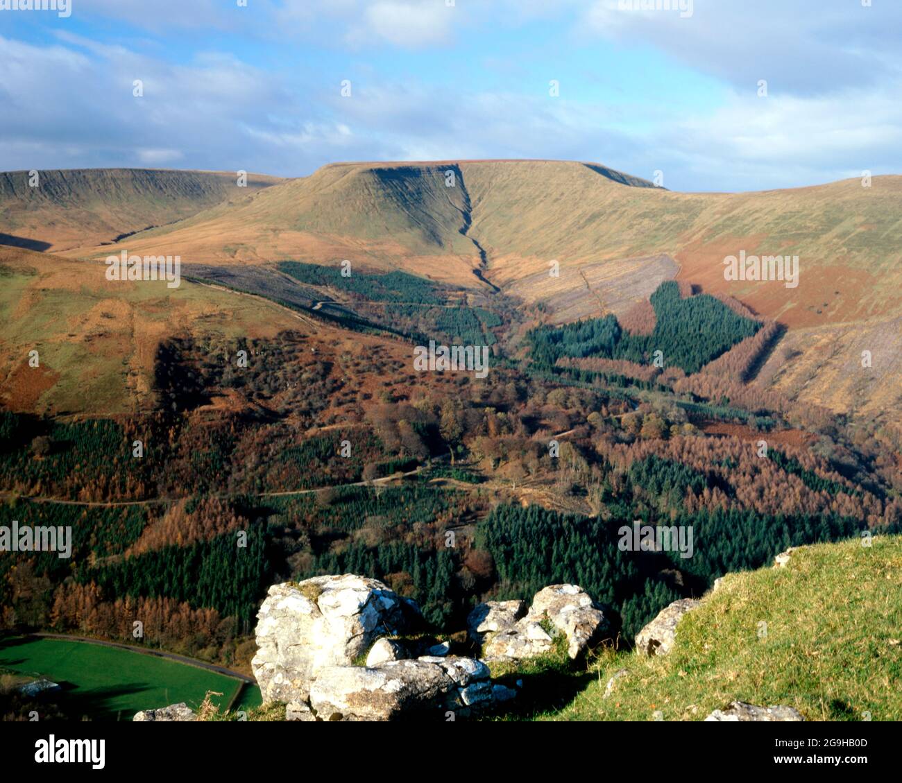 Waun Rydd from Bryniau Gleision, Brecon Beacons National Park, Powys ...