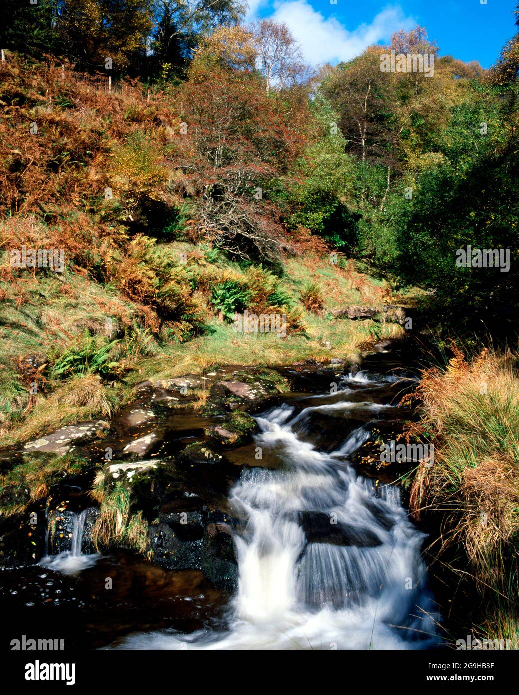 Waterfall, River Caerfanell, Blaen Y Glyn, Brecon Beacons National Park ...