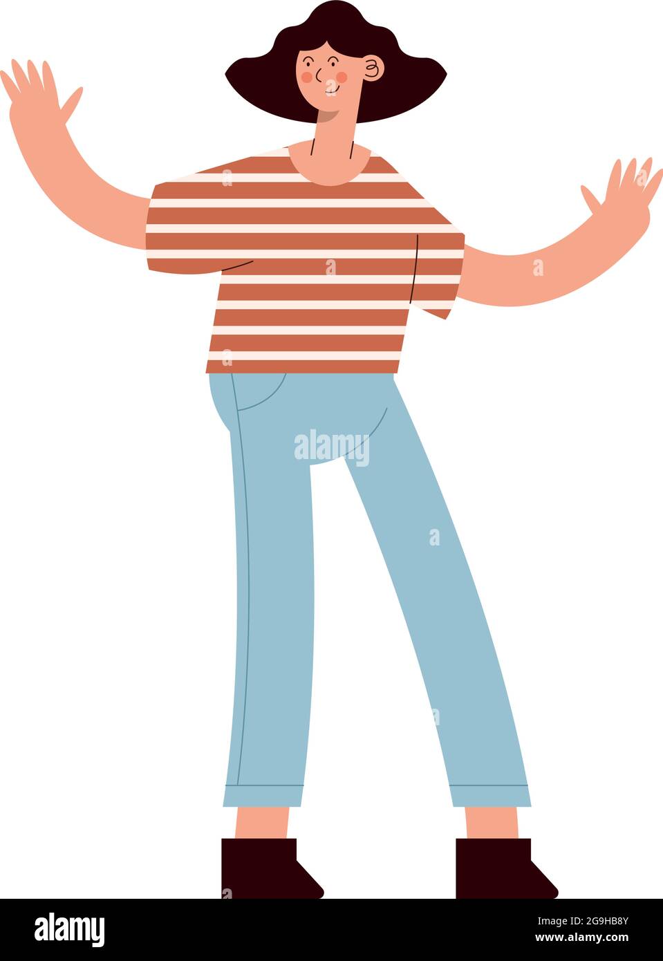 Striped tshirt Stock Vector Images - Alamy