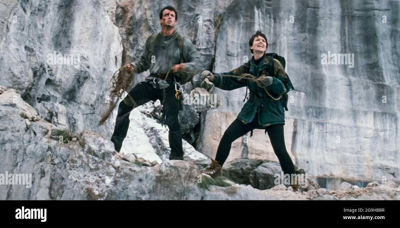 USA. Sylvester Stallone and Janine Turner in a scene from the (C ...