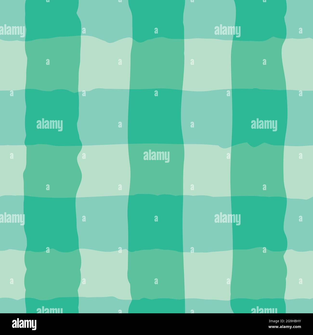 Vector watercolor effect gingham seamless pattern background. Organic ...