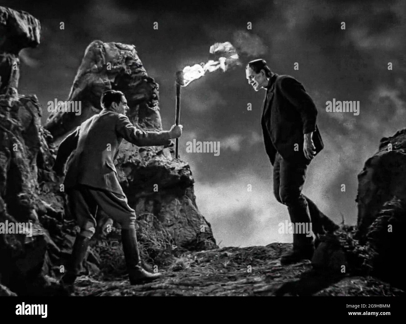 USA. Boris Karloff and Colin Clive in a scene from the (C)Universal ...