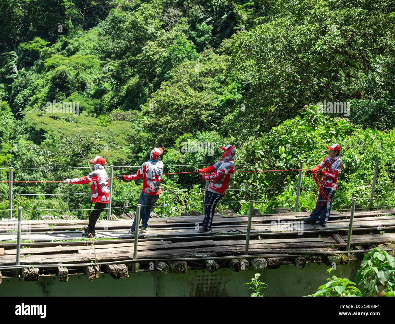 Old man bungee jump hi-res stock photography and images - Alamy