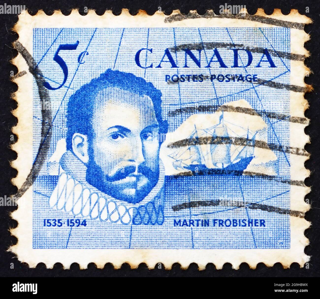 CANADA - CIRCA 1963: a stamp printed in the Canada shows Sir Martin ...