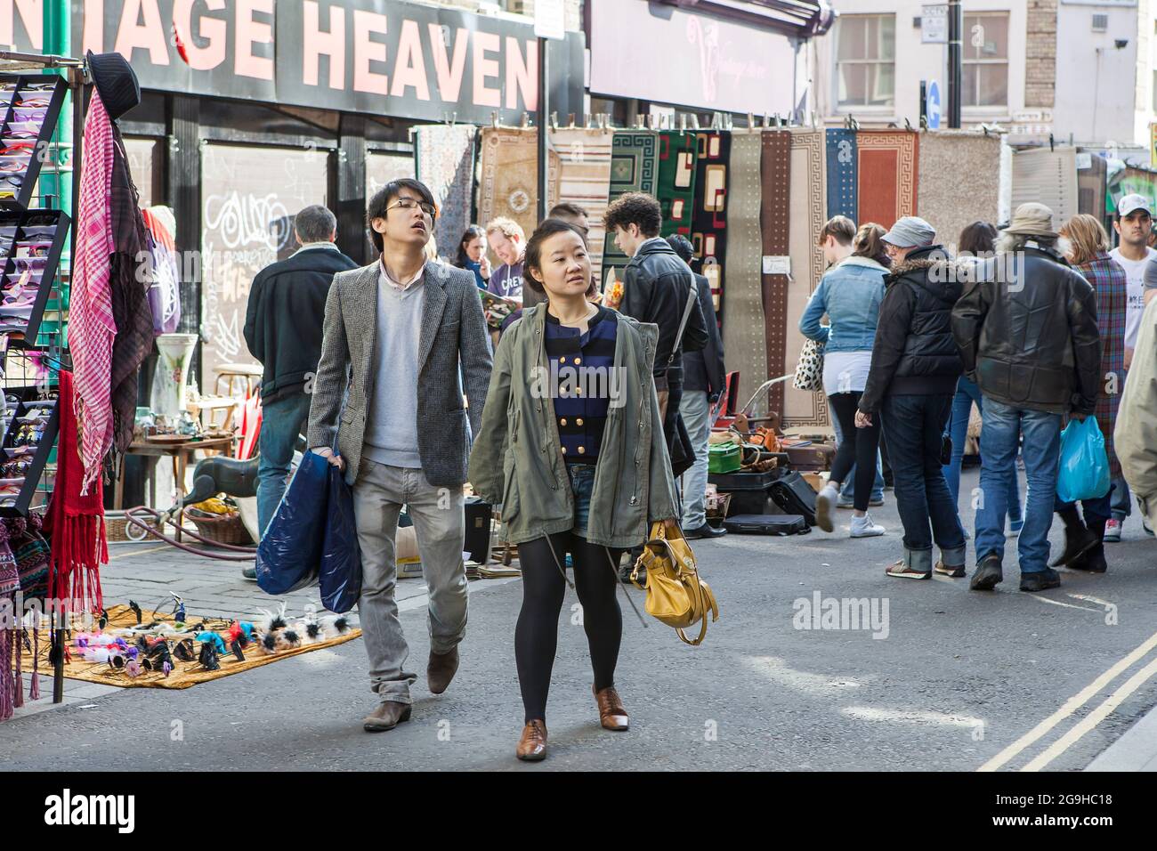 Multi ethnic crowd walking on street hi-res stock photography and ...