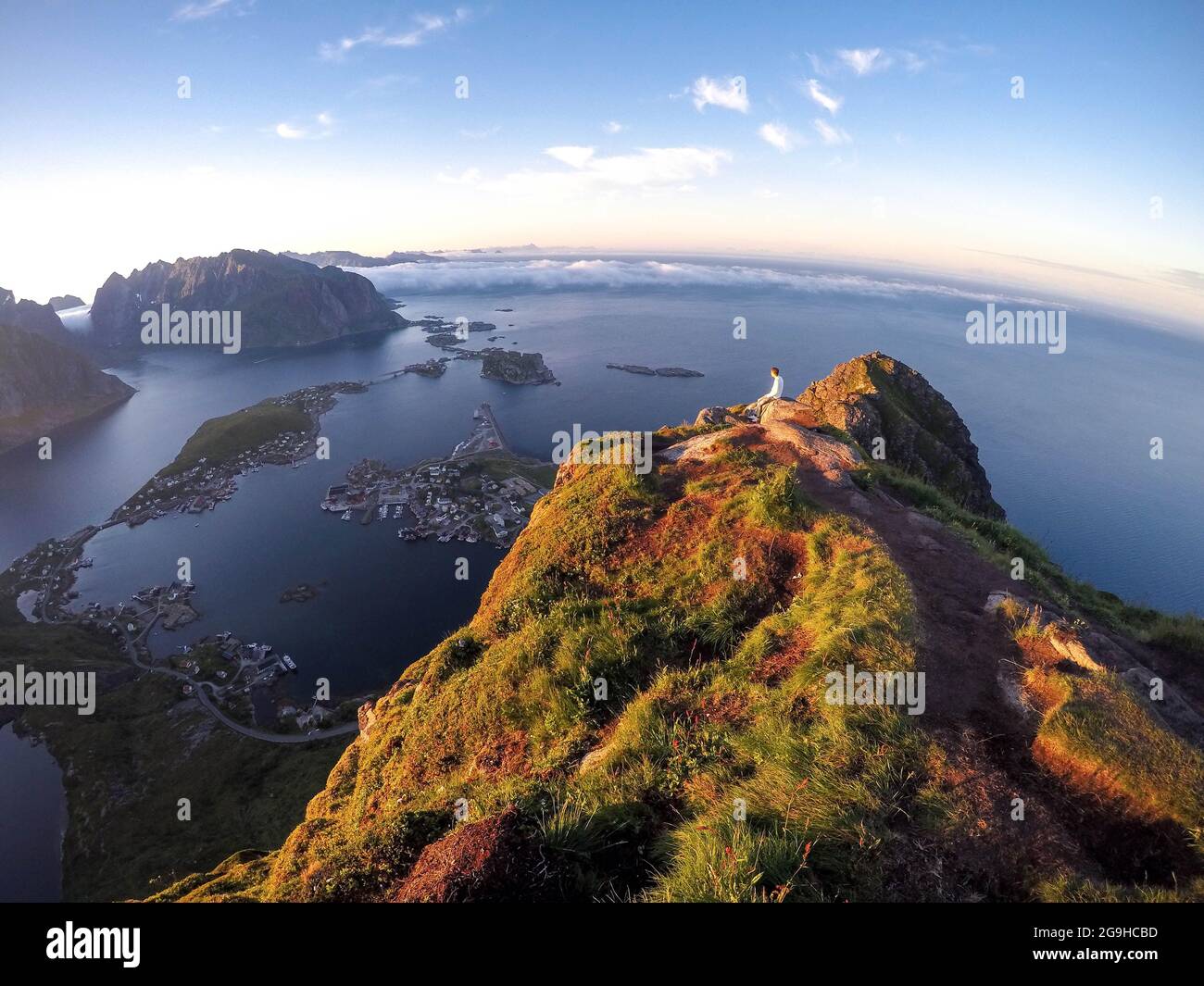 GoPro sunset image of the Lofoten Stock Photo - Alamy