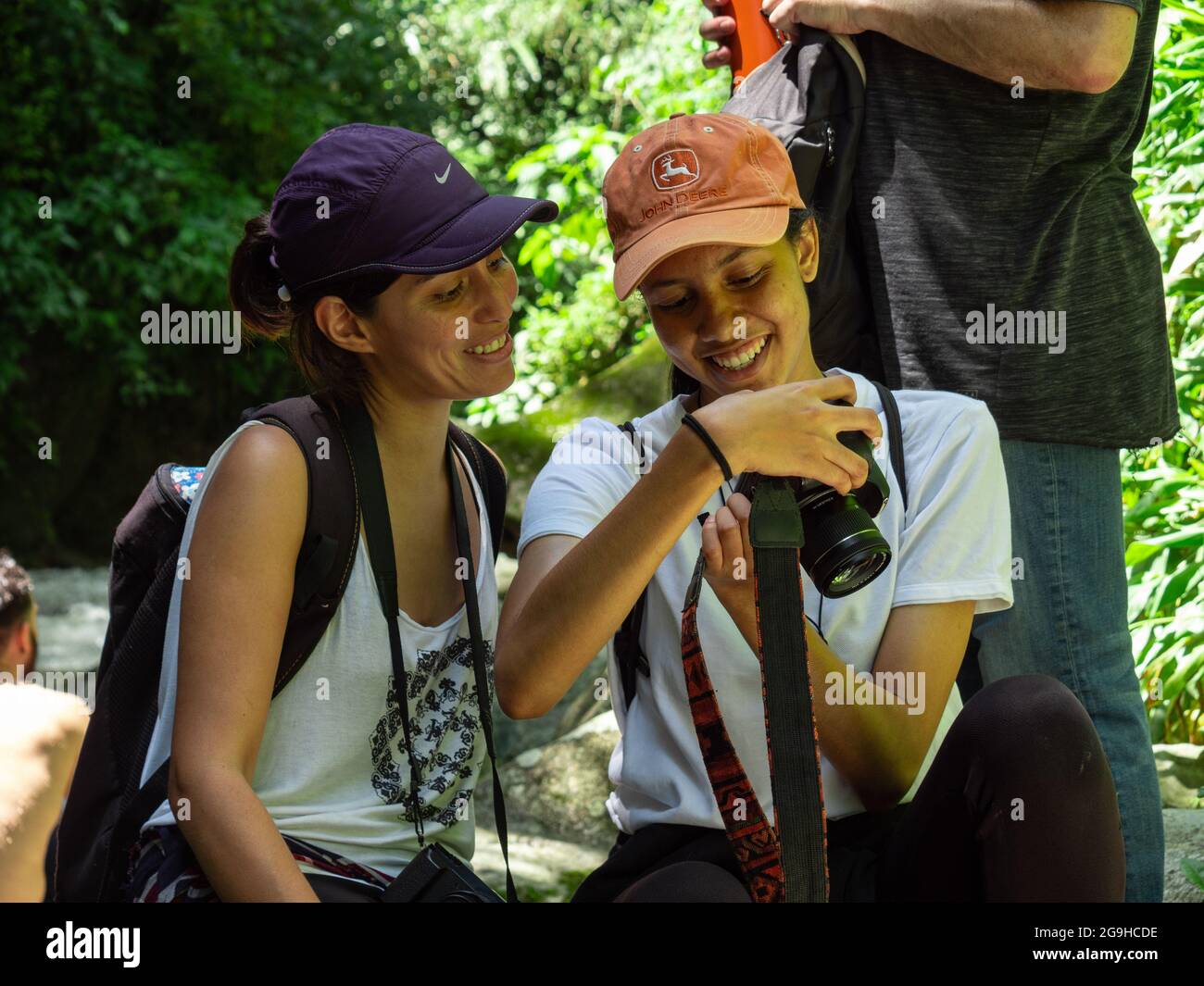 Amaga, Antioquia, Colombia - July 18 2021: A Young Woman Shows the ...
