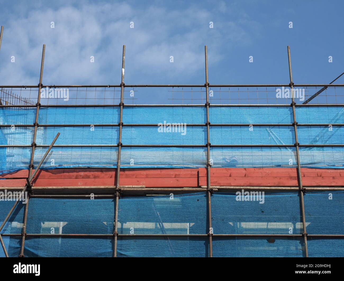 temporary scaffolding for construction works at building site Stock ...