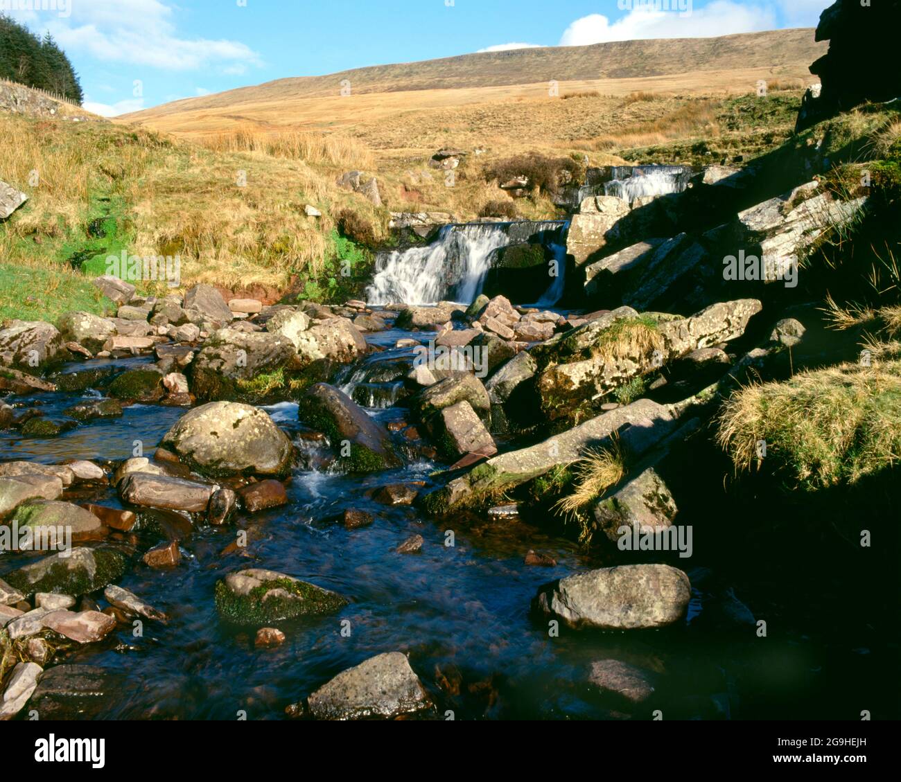 waterfalls pont ar daf storey arms brecon beacons national park wales ...