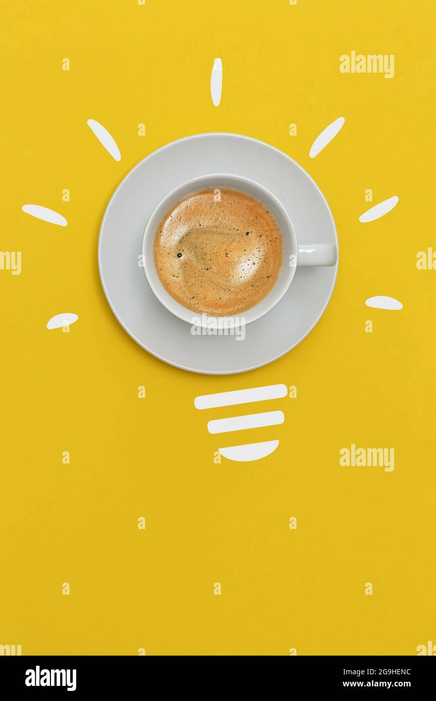 Cup of Espresso Coffee Idea And Innovation Concept Image Stock Photo ...