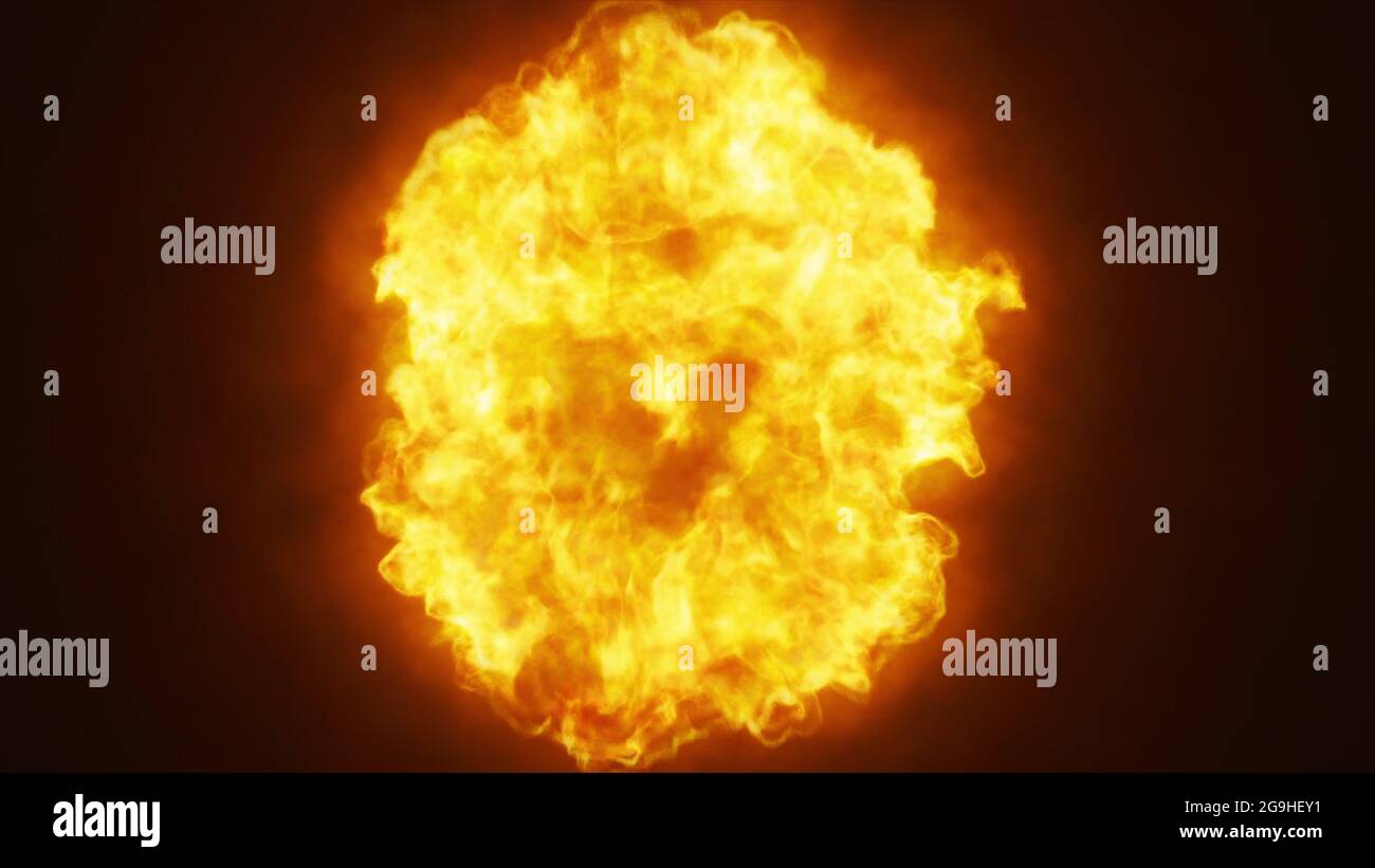 Fire ball explosion. Fire ball explosion towards to camera Stock Photo ...