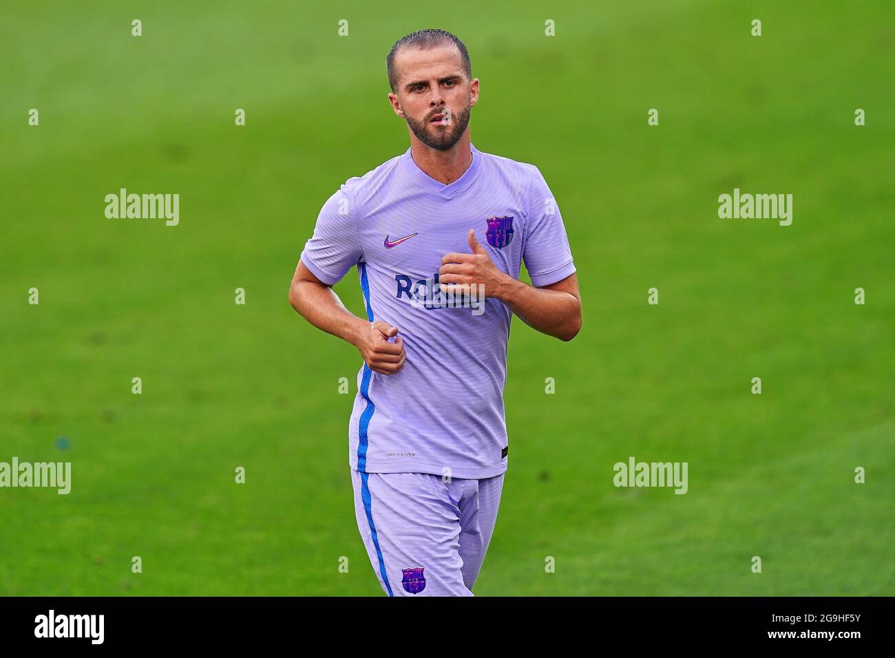 Miralem Pjanic of FC Barcelona during the friendly match between FC ...