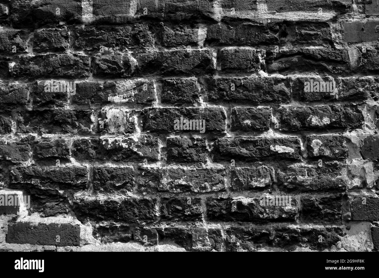 Section of a wall made of old dark brick. Background Stock Photo - Alamy