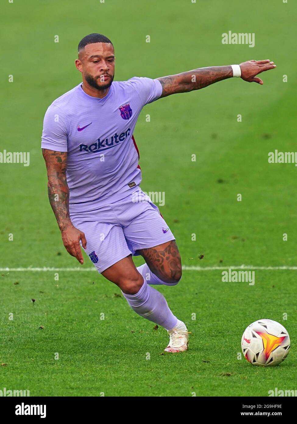 Memphis Depay of FC Barcelona during the friendly match between FC ...