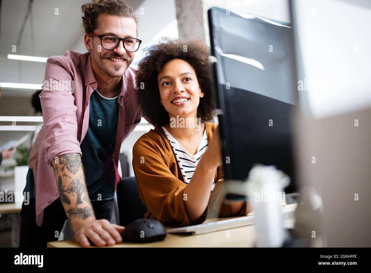 Technology software business office programming people concept Stock ...